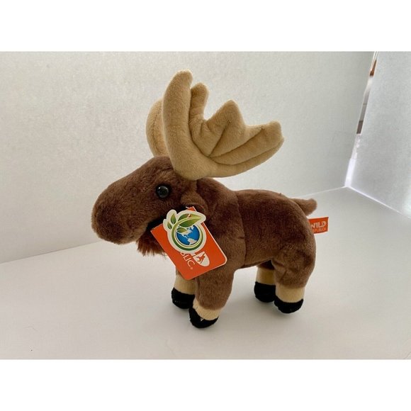 Toys | Wild Republic Standing Moose Brown Plush 8 Stuffed Animal W Tag ...